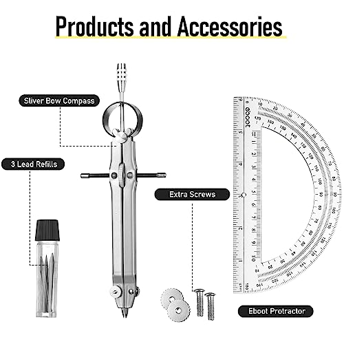 Snapklik.com : EBOOT Student Geometry Math Set, Drawing Compass And 6 ...