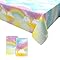 GRESATEK Pastel Rainbow Table Cloth,Pink Party Table Covers Kids ...