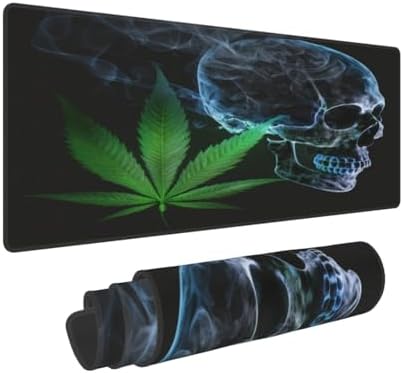 Amazon.com: PUTWULB Marijuana Pot Leaf Weed Skull Mouse Pad, Large 31.5 ...