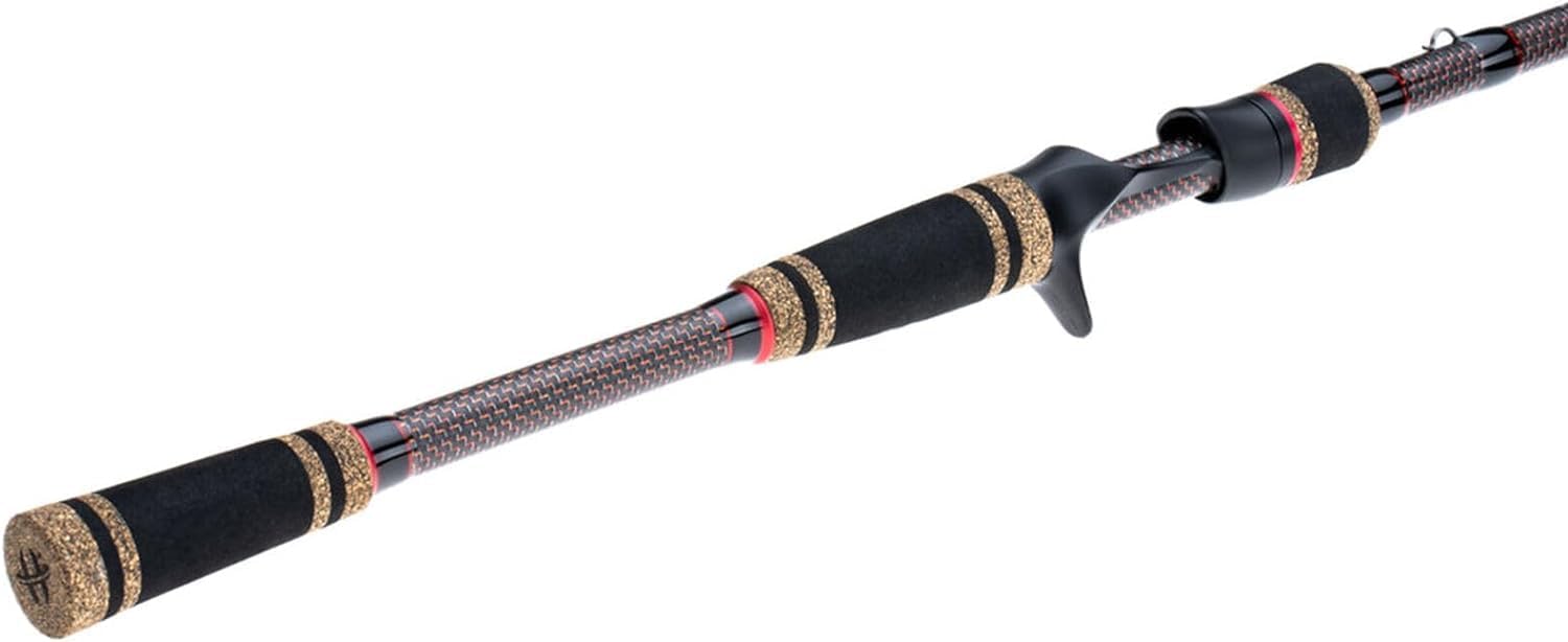 Amazon.com : Halo Fishing HFHFX76MHCC HFX Series, Black/Red, Line 10-17 ...