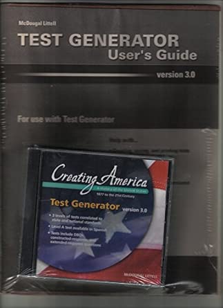 McDougal Littell Creating America: Test Generator CD-ROM 1877 to the ...
