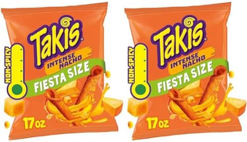 Amazon.com: Takis Intense Nacho 17 oz Fiesta Size Bag, Cheese Flavored ...