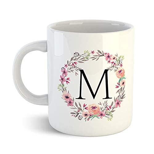 Buy Alphabet M Mug Letter M Mug Colourful M Mug Printed White Ceramic ...