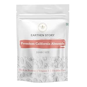 Earthen Story California Almonds 250gm | Premium Jumbo Size whole ...