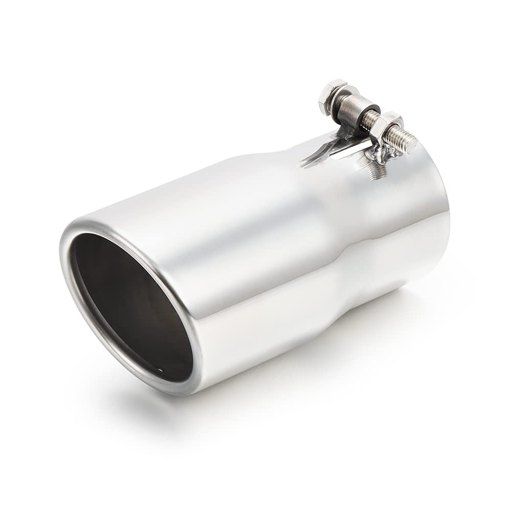 Snapklik.com : LCGP 2.5 Inch Inlet Exhaust Tip,2.5 X 3 X 6 Polished ...