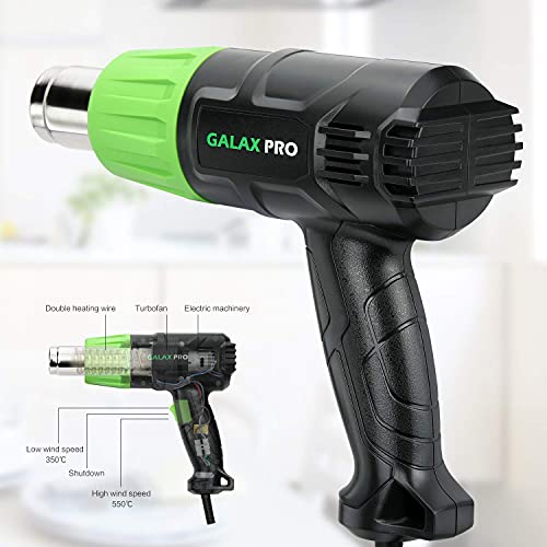 GALAX PRO 1500W Heat Gun Set with 2 Modes Temperature Settings: 350 ...