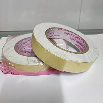 WONDER Double Side Foam Tape (PACK OF 2) 1INCH (24 MM) * 5 METER ...