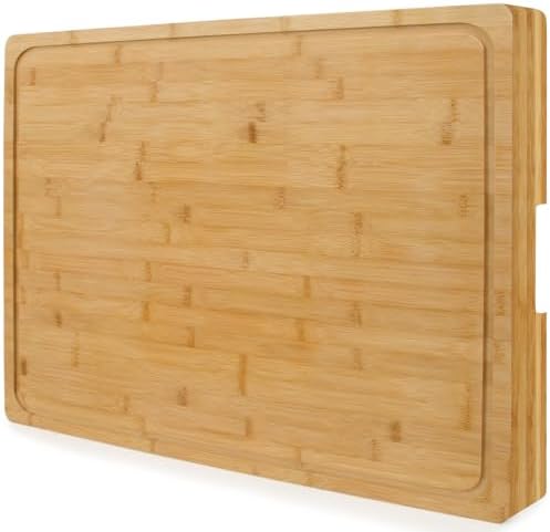 Amazon.com: 25.5 x 19 Inch Bamboo Cutting Boards for Kitchen, Large ...