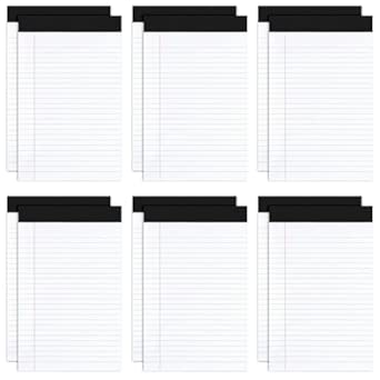Goefun Note Pads 5x8 12 PCS, Small Legal Pads 5x8 White College Ruled ...