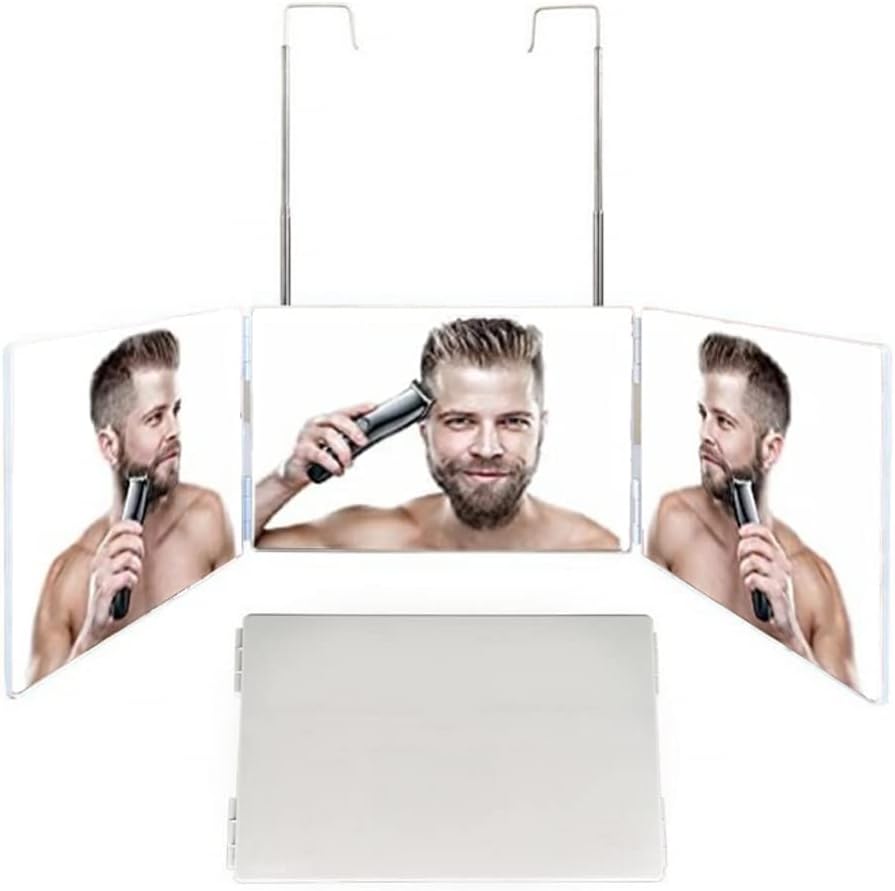 Amazon.com - 3 Way Mirror Cutting Hair,360 Mirror for Self Hair Cutting ...