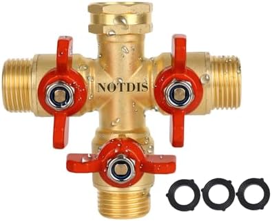 Amazon.com: 3 Way Hose Splitter, Solid Brass High Volume 3 Way Hose ...