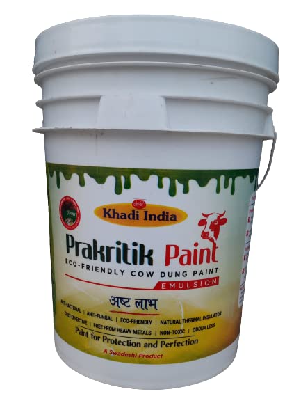 Khadi Prakritik Paint (Emulsion),ECO-Friendly, Cow dung paint,WHITE ...