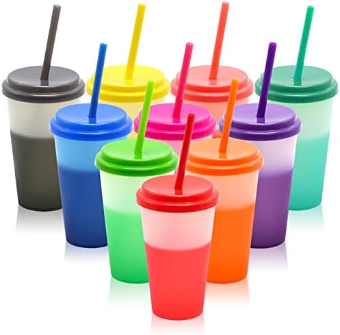 Amazon.com: Ankeli&Lt 16 oz Color Changing Cups,5 Colors of Plastic ...