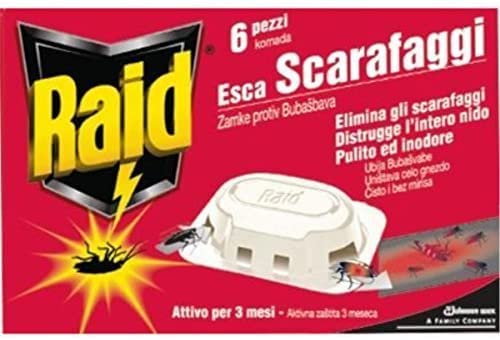 Raid Esca Scarafaggi, Confezione da 6 Pezzi : Amazon.it: Giardino e ...