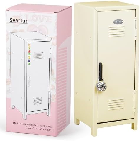 Amazon.com: Svartur Mini Locker with Lock & Keys, Stickers, Metal Small ...