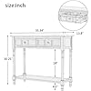 Amazon.com: P PURLOVE Sofa Table Antique Style Wooden Console Table ...