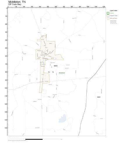 ZIP Code Wall Map of Middleton, TN ZIP Code Map Laminated: Amazon.com ...
