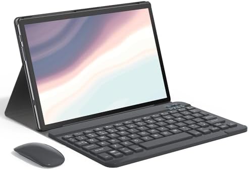 10,36 polegadas Tablet com Caso, Teclado e Mouse, Android 12 Tablet ...