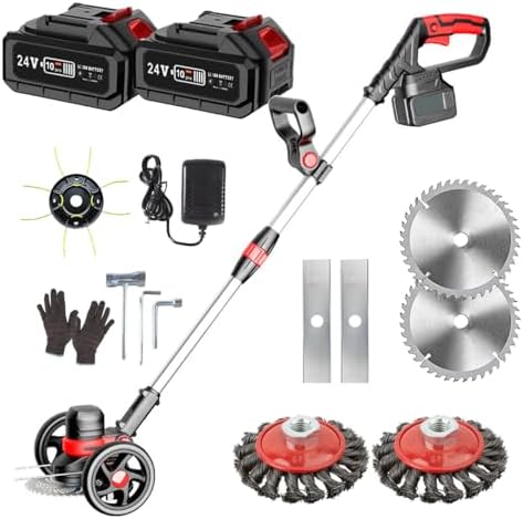 Garden Strimmer Cordless Grass Trimmer with Battery and Charger ...