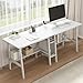 Amazon.com: NELYE 2-Person Writing Desk with Bookshelf - 79" Wooden Extra Long Home Office Work ...