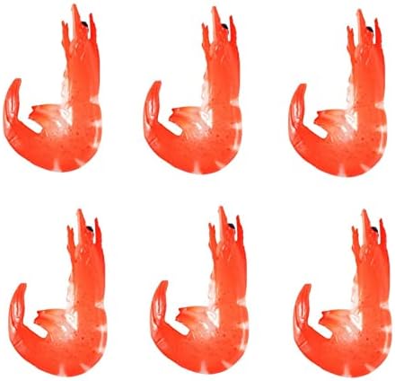 Amazon.com: Skyseen 10 Pcs Artificial Shrimp Lifelike Cooked Shrimp ...