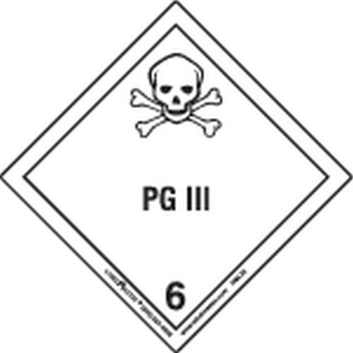 Labelmaster HML32S PG III Worded Label, Paper, Hazmat, 4" x 4" (Pack of ...