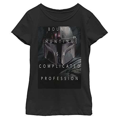 STAR WARS Mandalorian Bounty Overlay Girls Short Sleeve Tee Shirt Small ...