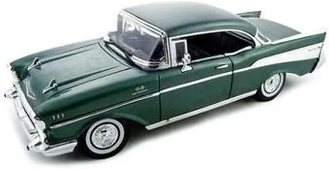 Amazon.com: 1957 Chevy Bel Air Hard Top Green 1/18 Diecast Model Car by ...