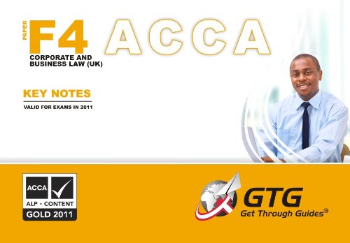 Buy ACCA-F4-KN (ACCA - F4 Corporate and Business Law (UK): Key Notes ...