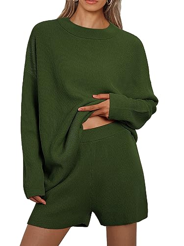 LILLUSORY 2 Piece Knit Sets Womens Matching Lounge Sets Oversized ...
