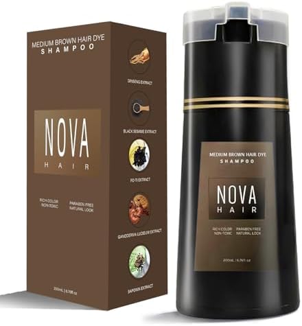 Amazon.com : Nova Hair Dye Shampoo,Nova Hair Instant Dye Shampoo,Nova ...