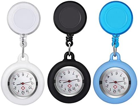 Retractable Nurse Watch with Second Hand for Women Doctors Clip-on ...