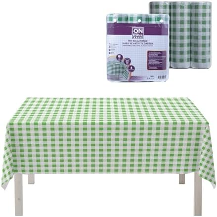 Amazon.com: On Roll Paper 30 Pack Disposable Tablecloth Rectangle Table ...