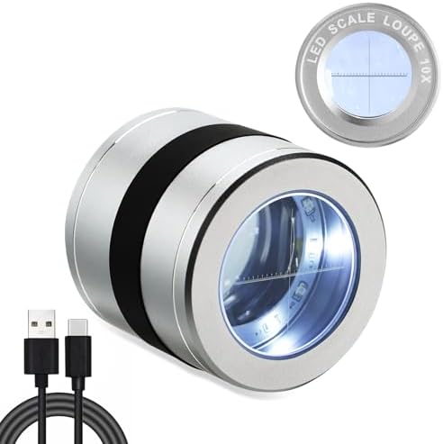 Amazon.com: 10X Jewelers Loupe Rechargeable, Magnifier with LED and UV ...