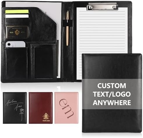 Amazon.com : Personalized Padfolio, Can be Color Printed with Logo Text ...