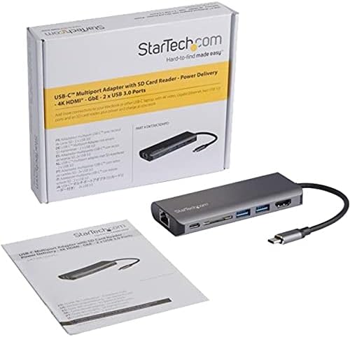 StarTech.com Adaptador multipuerto USB C, base USB-C portátil a HDMI 4K ...