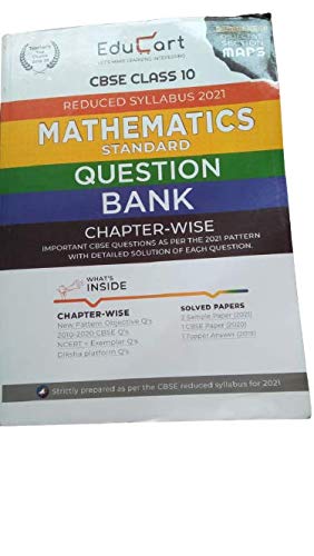 CBSE Class X Mathematics Question Bank : Educart: Amazon.in: Books
