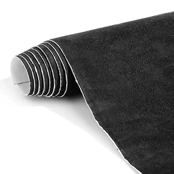 Amazon.com: Suede Wrap Self-Adhesive Black Suede Car Interior Wrap 17in ...