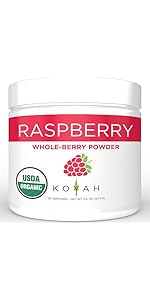 Amazon.com: KOYAH - Organic Raspberry Powder 30 Servings (1 Scoop = 15 ...
