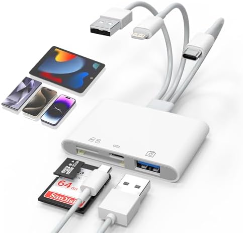 Amazon.com: Universal SD Card Reader for iPhone/Mac - Upgraded TypeC ...