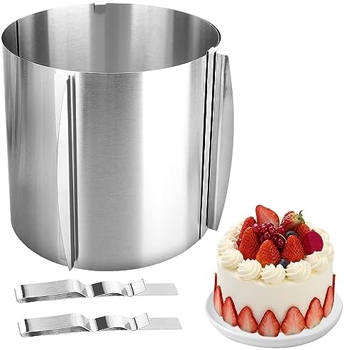 CTDMJ Adjustable Cake Ring Mould 16 to 30cm, Baking Ring high 15 cm ...