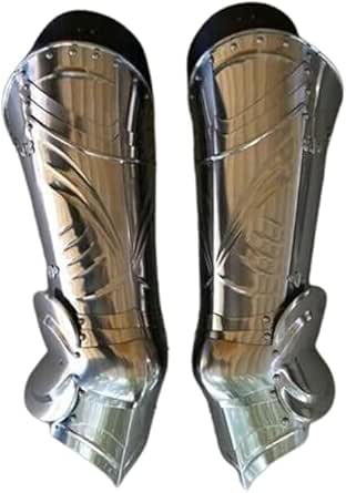 Amazon.com: Medieval Leg Armor Greaves Gothic Iron Steel Leg plates ...