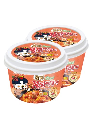 Rose Buldak Topokki Korean Instant Rice Cake Tteokbokki Sweet and Hot ...