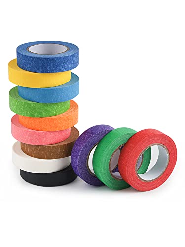 Lichamp Colored Tape, 12 Rolls Colorful Masking Tape Painters Color ...