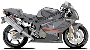 Amazon.com: Vehicle Wall Decals - Black Honda RVT Motorcycle - 12 inch ...
