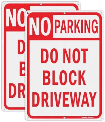 Amazon.com: GicnKeuz Large Do Not Block Driveway Sign, 14x10 Inches No ...