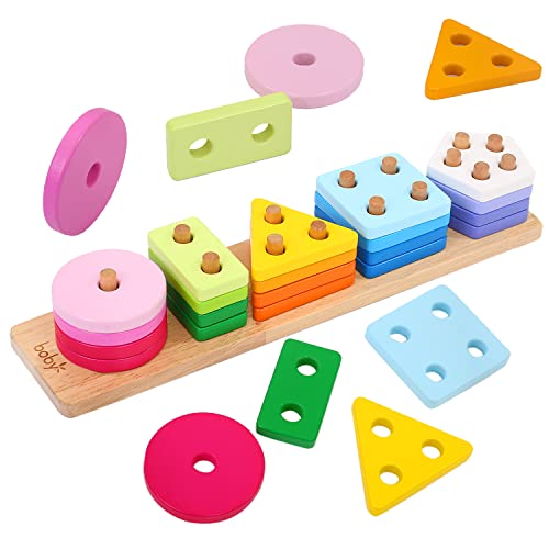 Geometric Stacker Wooden Stacking Toy