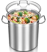 Amazon.com: 35 Quart Stainless Steel Cooking Pot - Stock Pot with Lid ...