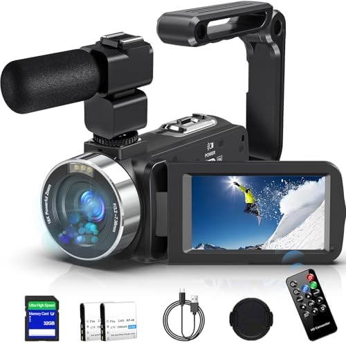 Amazon.com : Video Camera 2.7K Camcorder Ultra HD 36MP Vlogging Camera for YouTube IR Night ...