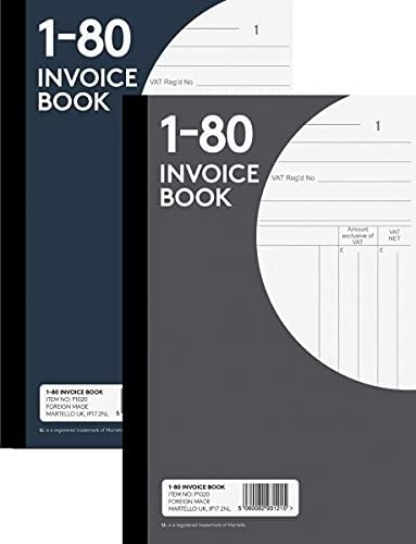 Buy A5 Invoice Duplicate Book, 1 to 80 Numbered Pages, Full Invoice ...